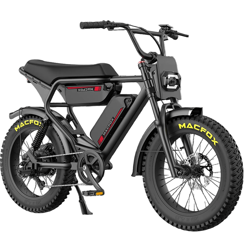 Macfox X2 | 28 mph Full-Suspension Electric Bike | 750W / 1000W Peak ...